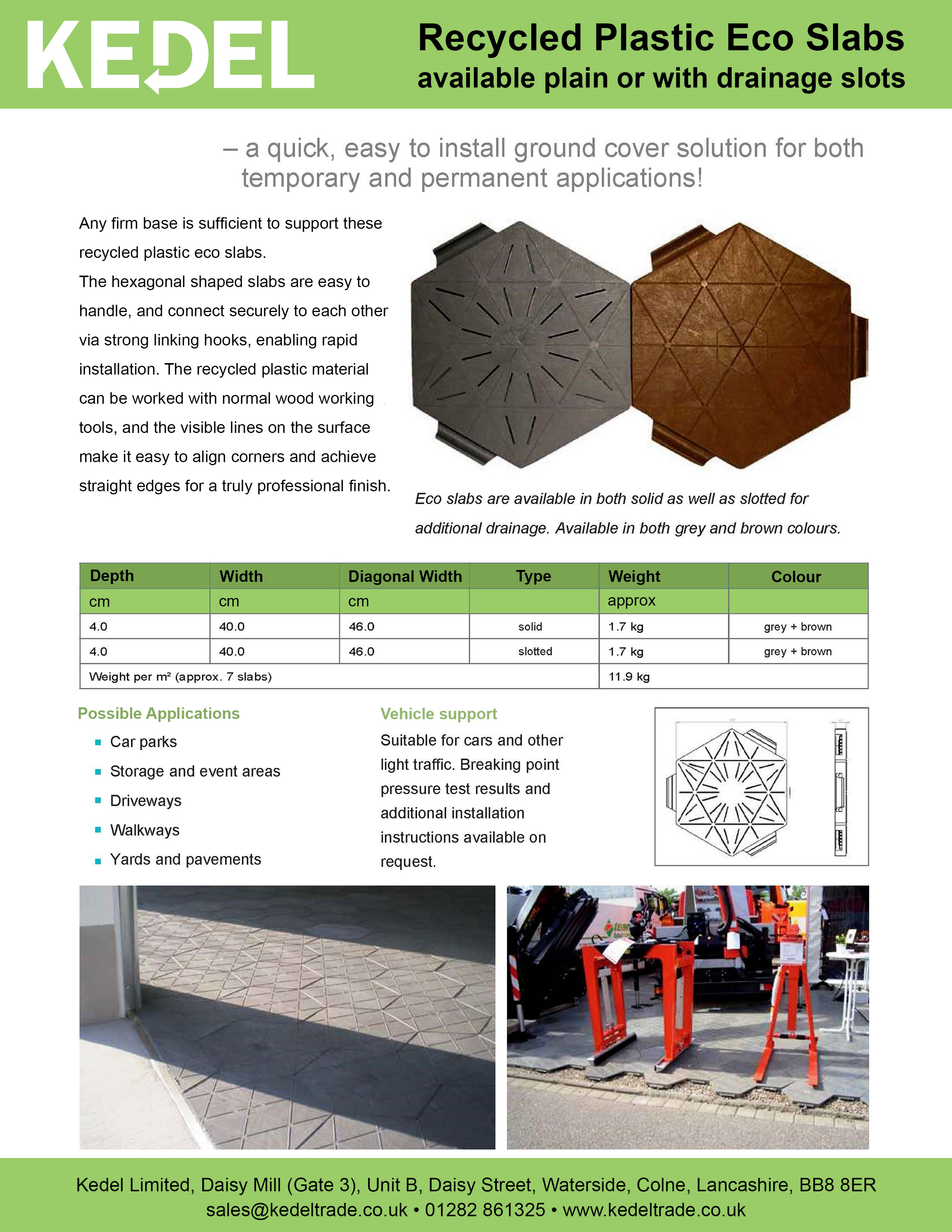 Octagonal Slab Technical Specifications