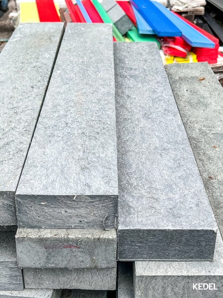 Recycled Plastic Offcuts - W 120mm x D 50mm x L 800mm – Grey