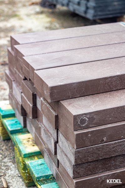 Recycled Plastic Offcuts - W 125mm x D 50mm x L 1005mm – Brown