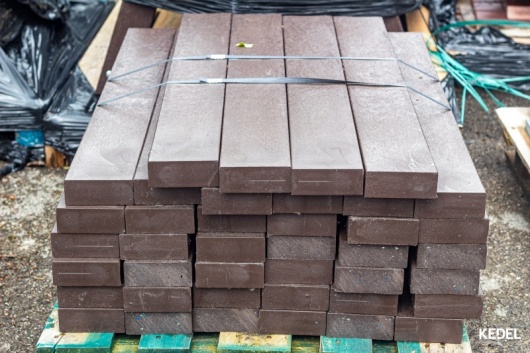 Recycled Plastic Offcuts - W 125mm x D 50mm x L 1005mm – Brown