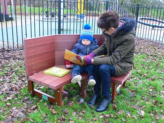 Recycled Plastic Multicoloured Children's Buddy Bench