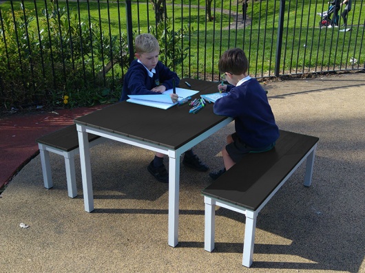 Recycled Plastic Eco-Table and Bench Set