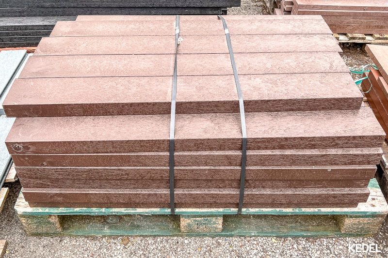 Recycled Plastic Offcuts - W 125mm x D 50mm x L 1000mm – Brown