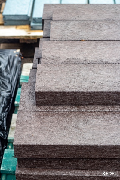 Recycled Plastic Offcuts - W 125mm x D 50mm x L 1005mm – Brown