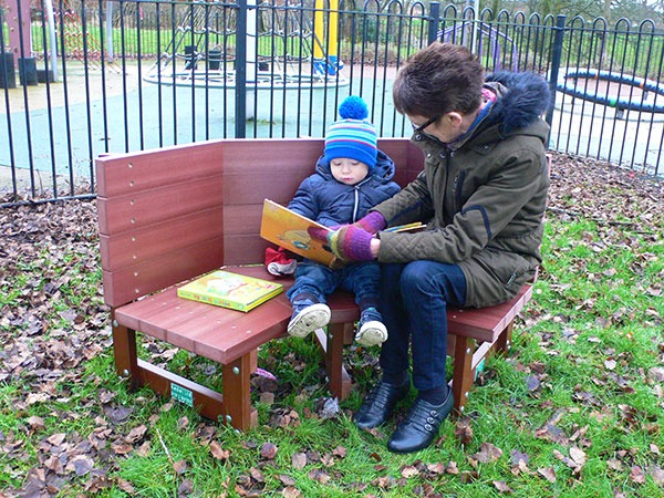 Recycled Plastic Multicoloured Children's Buddy Bench