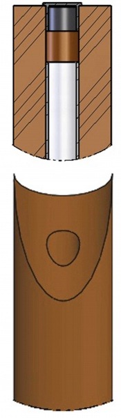 Reinforced Recycled Plastic Round Post Flat Top 80mm